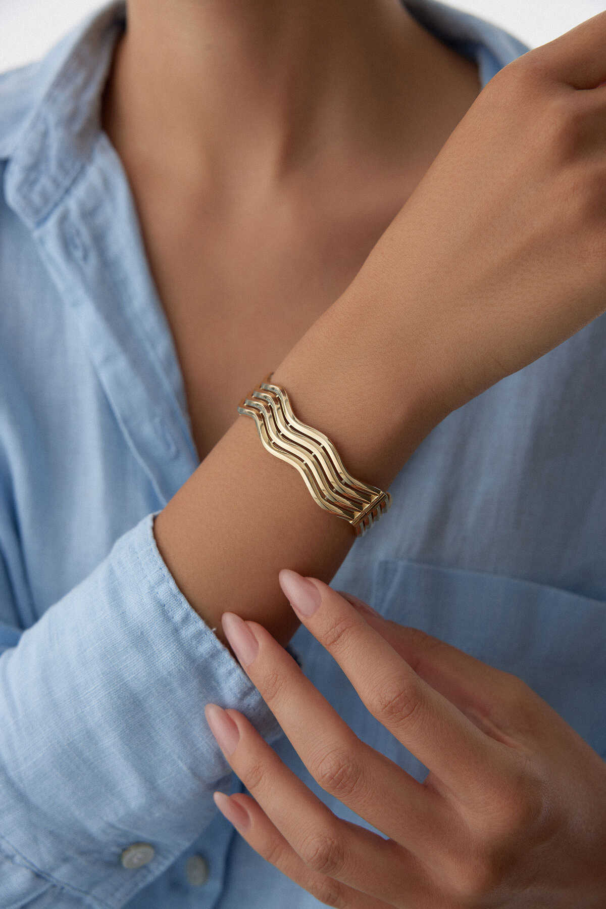 Yavuz Kuyumculuk - Zikzak Ajda Kelepçe Dört Sıra